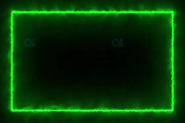 Green Electrified Frame Border Effect | AIClips