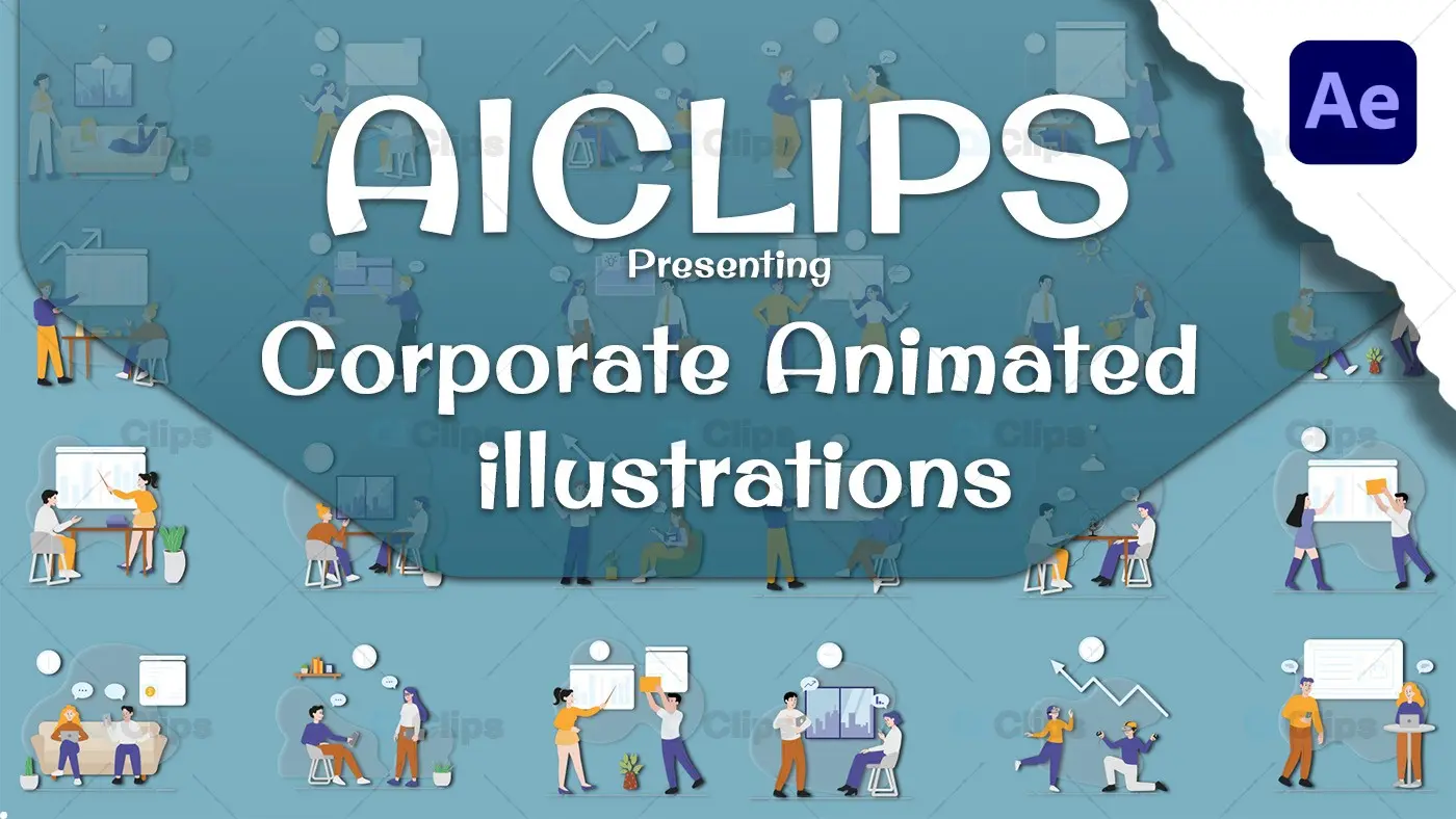 Corporate Animated Illustration Pack for After Effects | AIClips