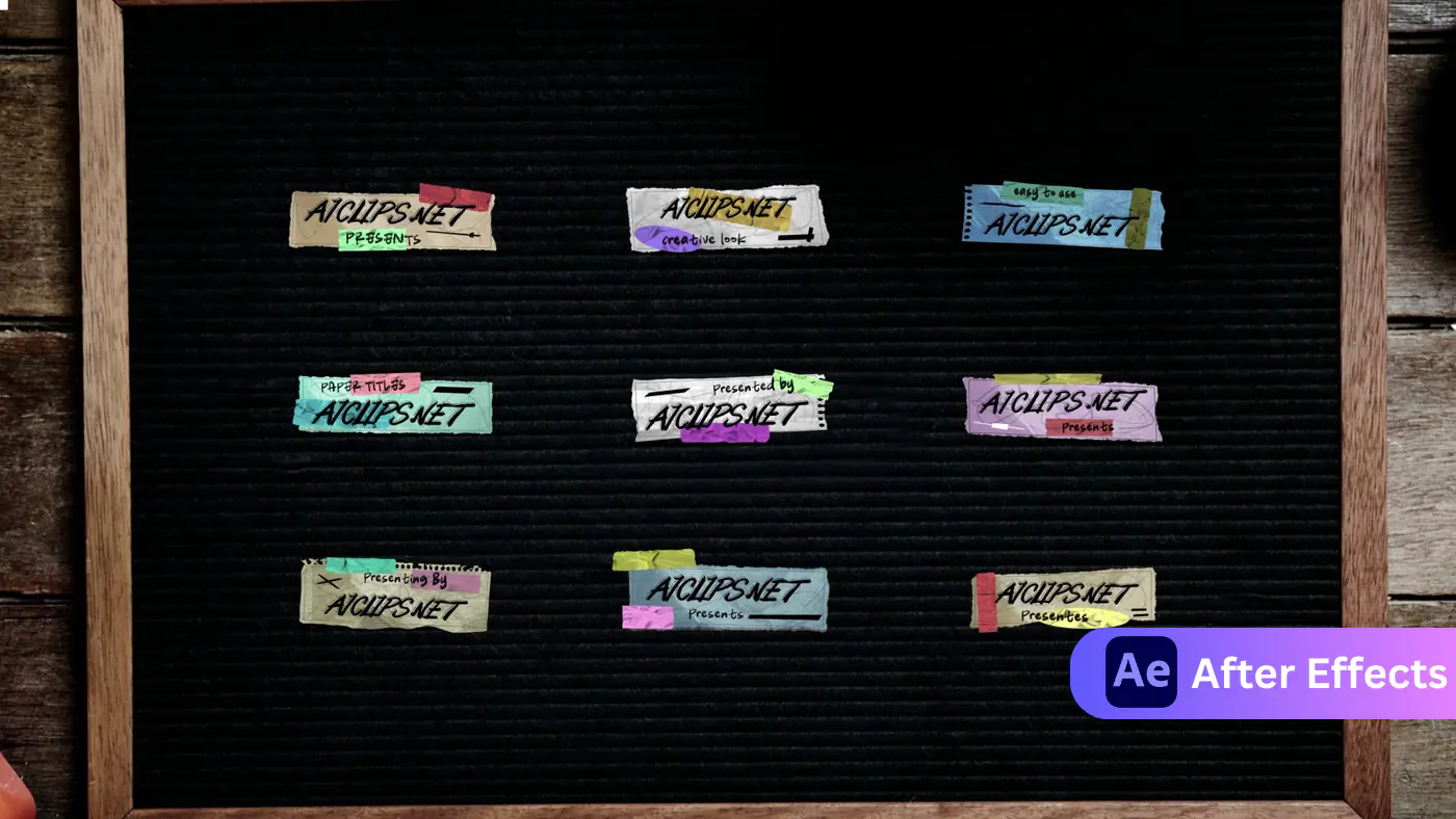 Handmade Paper Texture Lower Thirds Animation Pack for After Effects ...