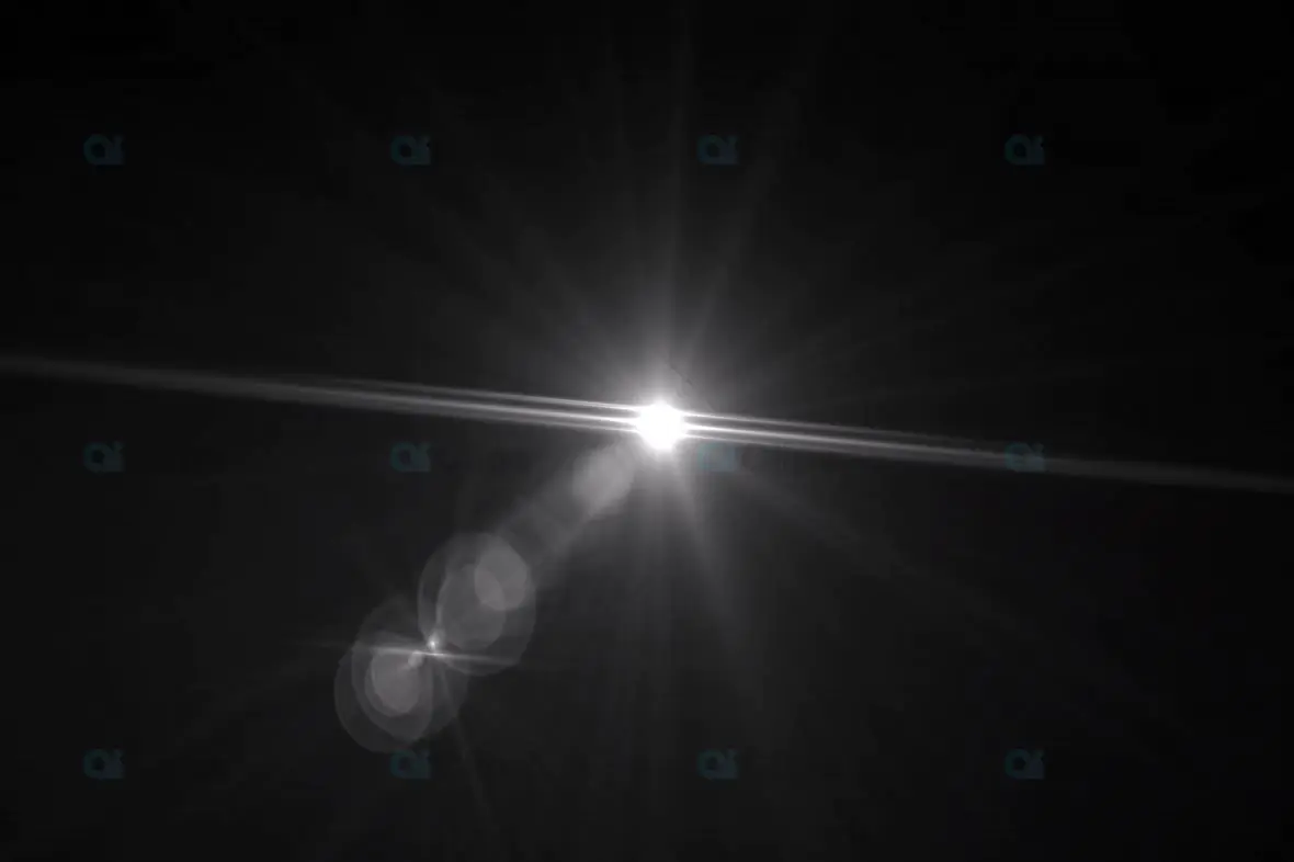 Dynamic Lens Flare with Radiant Light on Black Background | AIClips