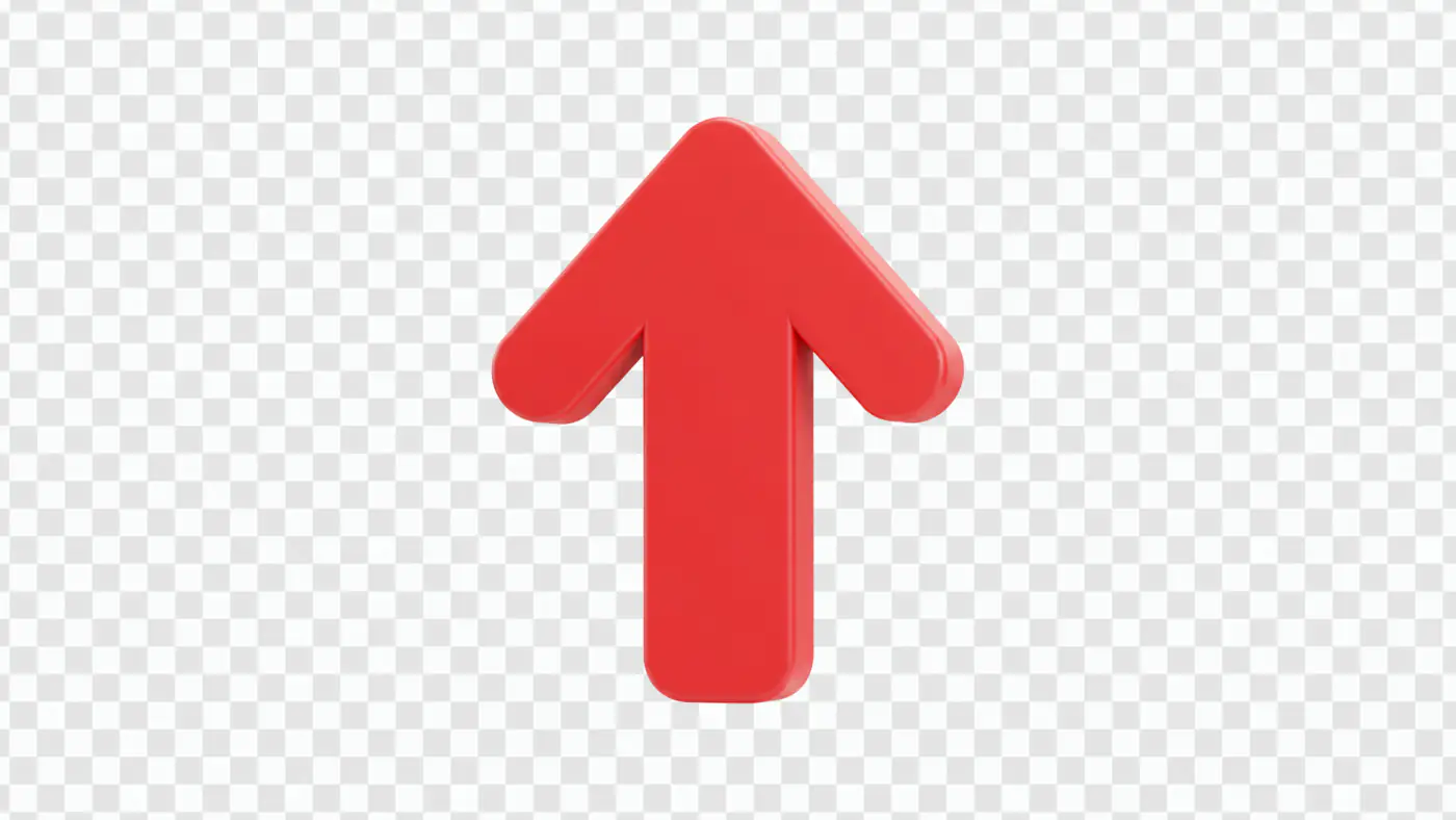 Vibrant Red Upward Arrow Icon PNG Clipart | AIClips