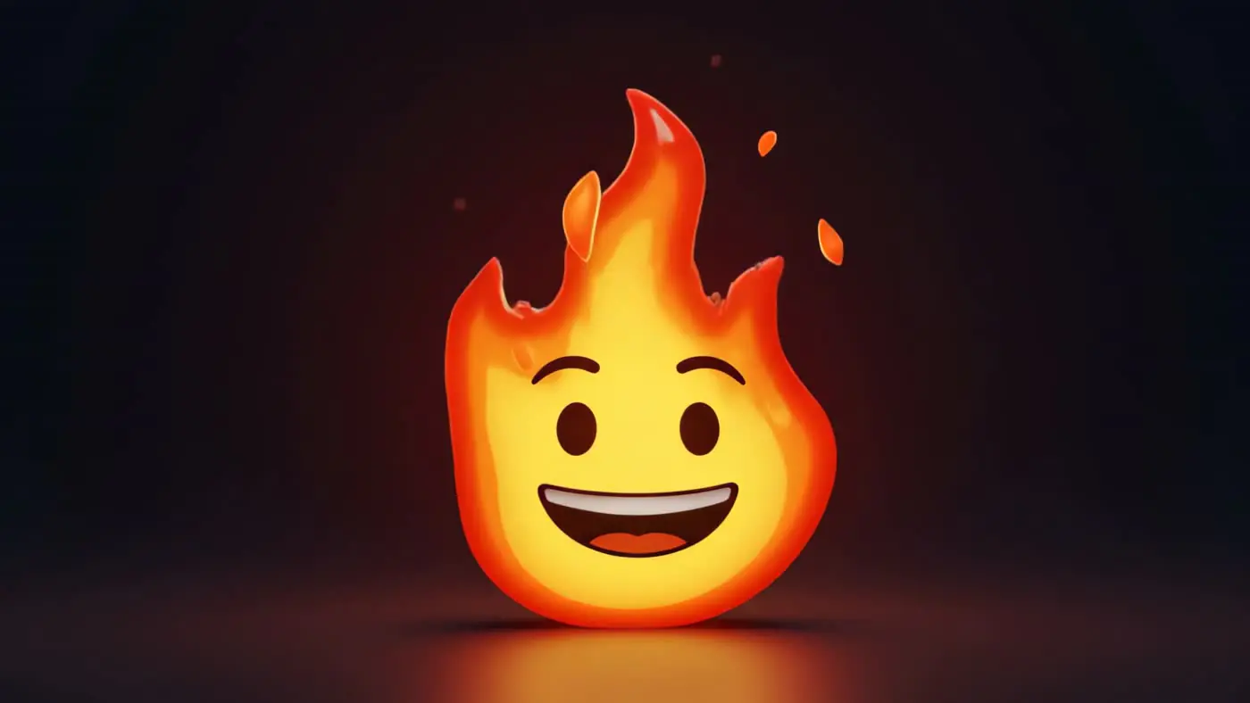 Animated Flame Emoji Glow | AIClips