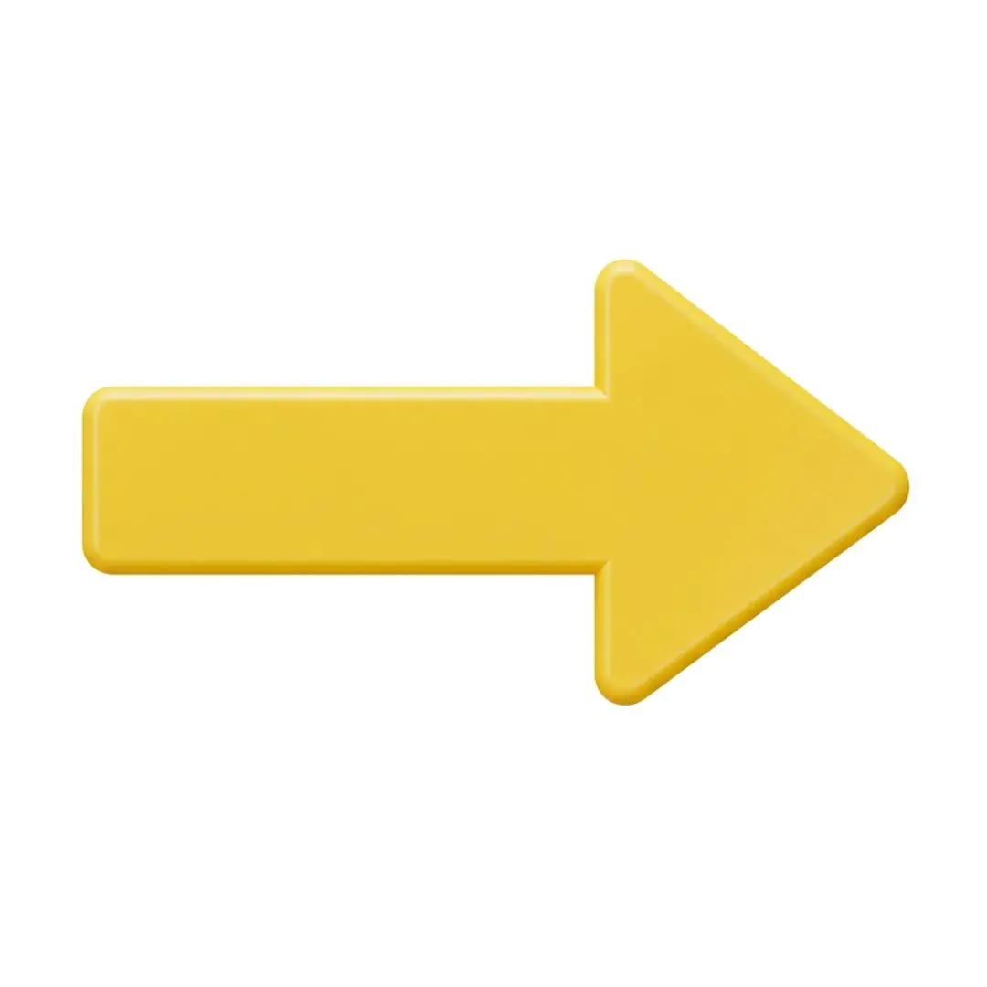 Vibrant Yellow Right Arrow Icon PNG Clipart | AIClips