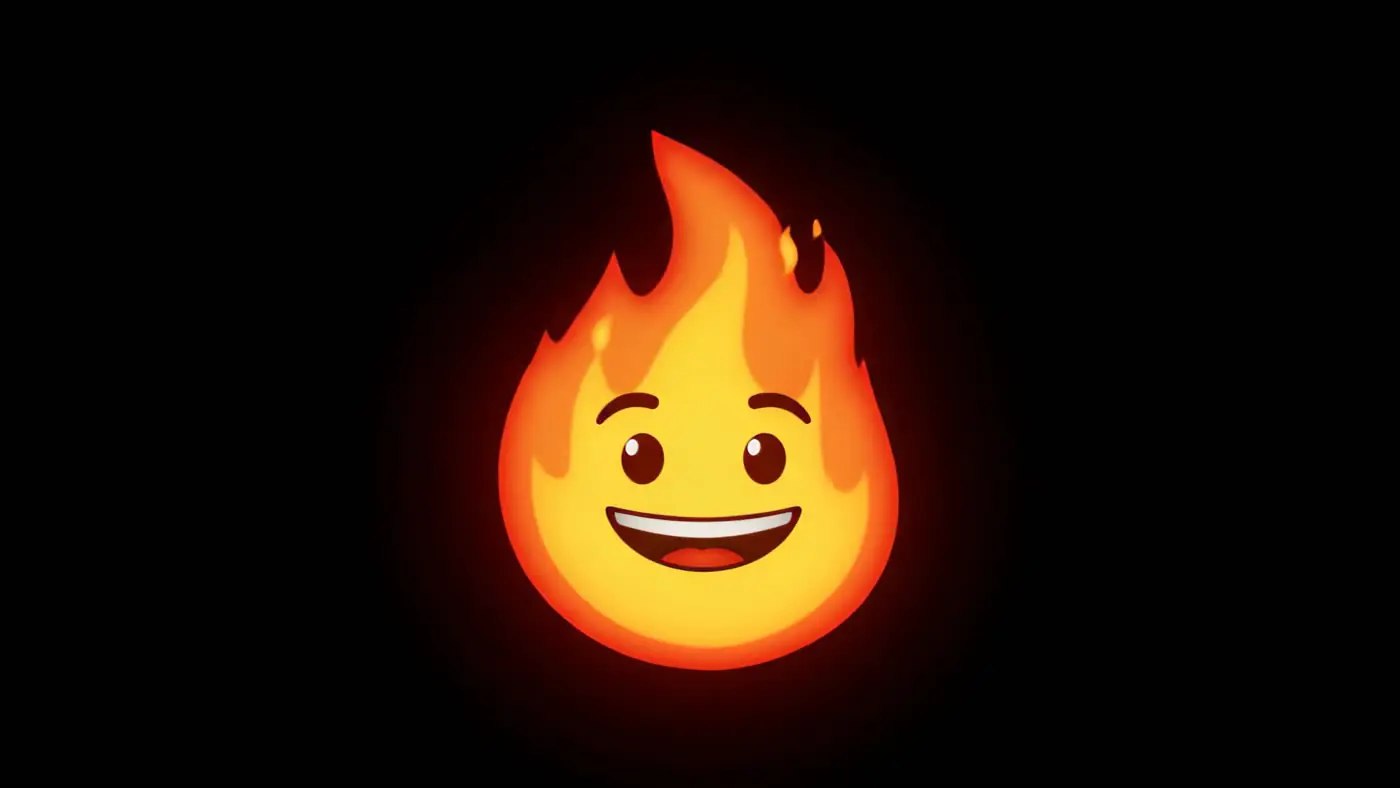 Smiling Fire Emoji Animation | AIClips