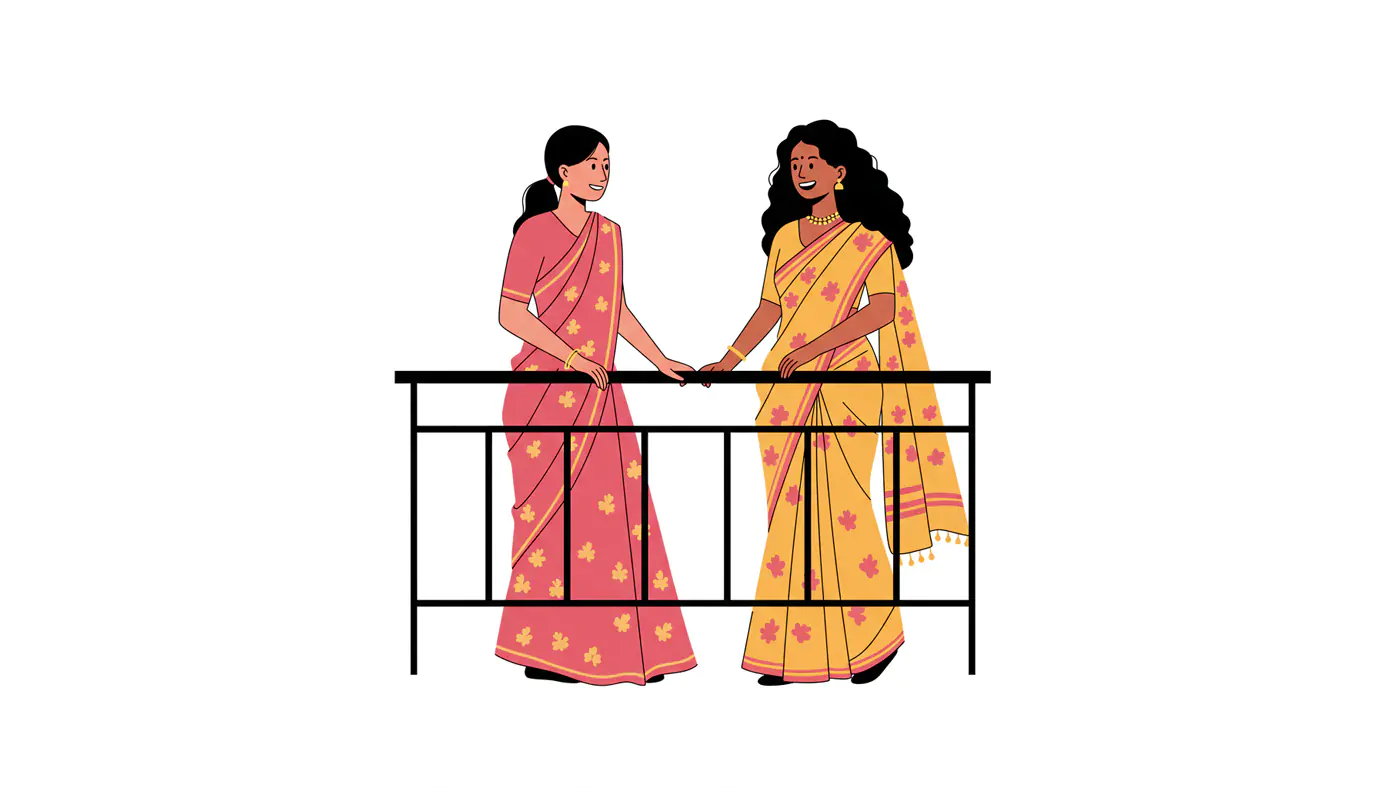 Indian Women in Sarees Vector | AIClips