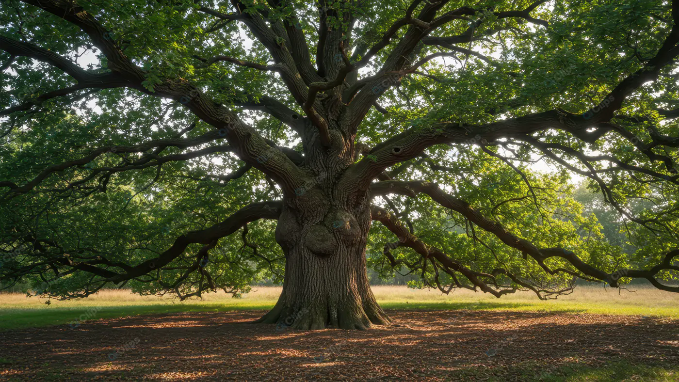 Majestic Ancient Oak Tree | AIClips