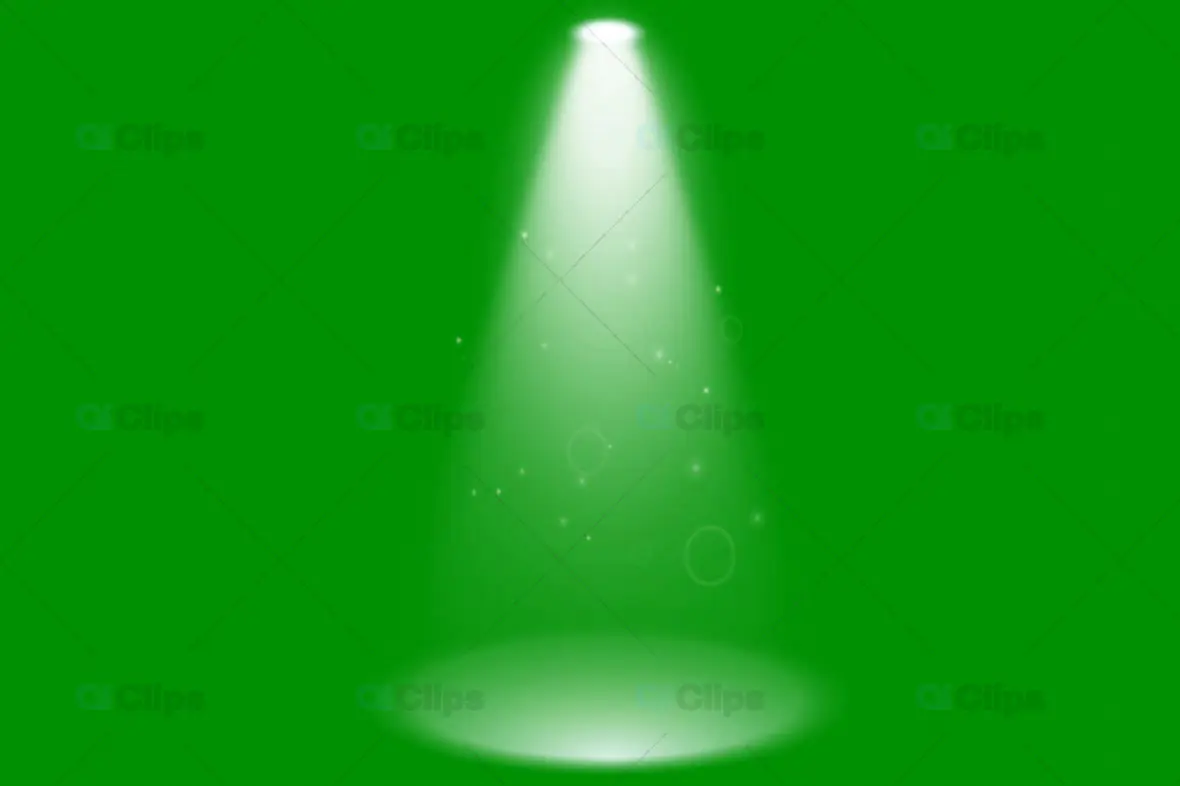 Spotlight Animation on Green Screen with Subtle Sparkles | AIClips