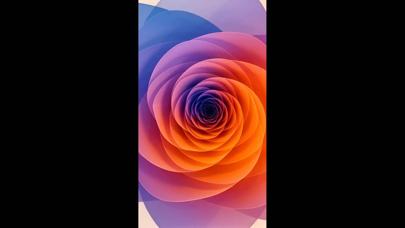 Hypnotic Multicolored Spiral Rose Background for Presentations | AIClips