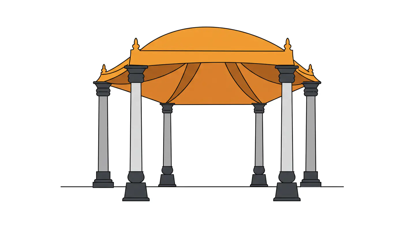 Elegant Pavilion Vector Illustration | AIClips