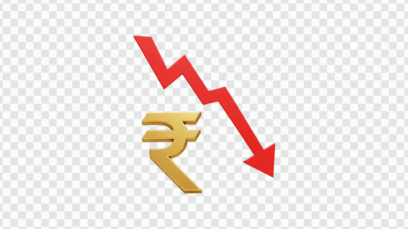 Indian Rupee Decline Financial Graph PNG Clipart | AIClips