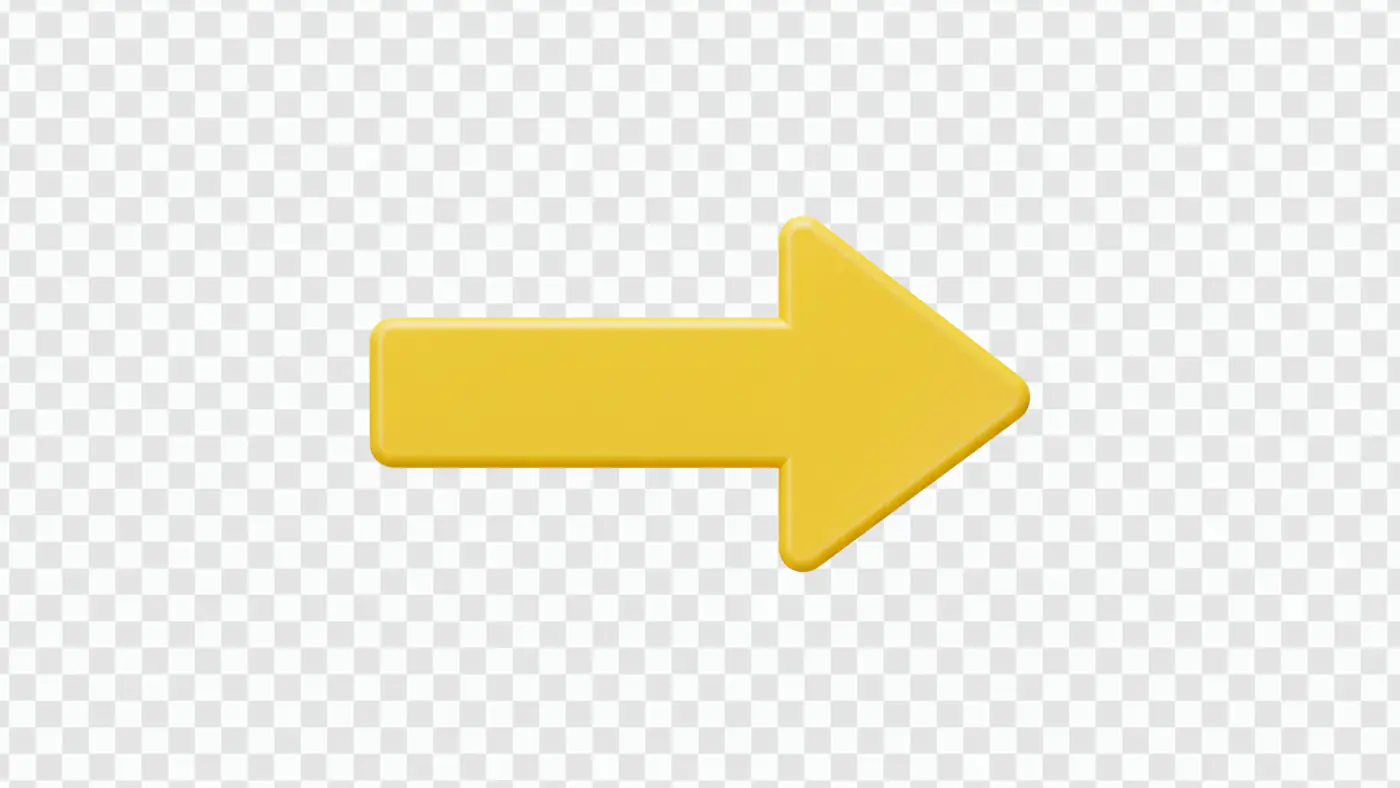 Vibrant Yellow Right Arrow Icon PNG Clipart | AIClips